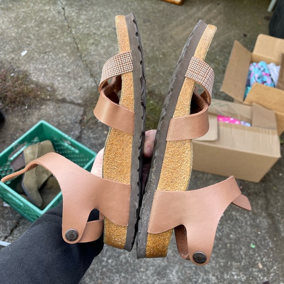 Birkenstock | Shoes | Birkis Sandals Lillie Plain Brown And Cream ...